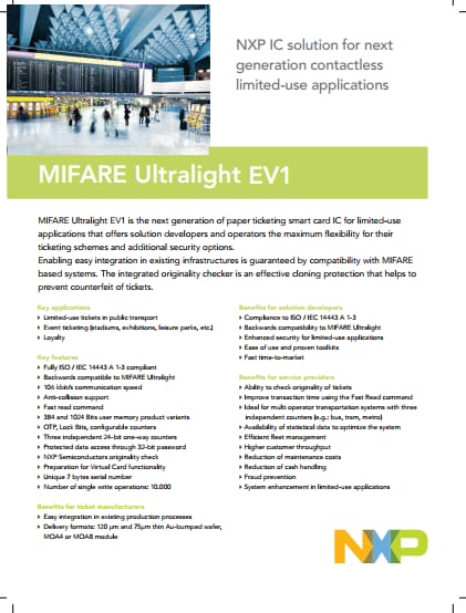 MIFARE Ultralight | NXP Semiconductors